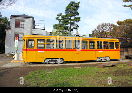 Tokyo Toden Tram type 7500 at Edo -Tokyo Open Air Architectural Museum ...