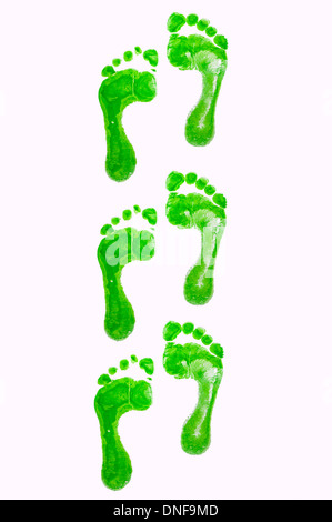 green footprints concepts Stock Photo - Alamy
