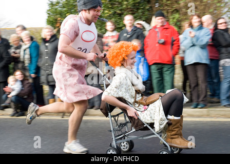 Fancy dress pram race Stock Photo - Alamy