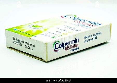 Colpermin tablets ibs relief box irritable bowl symptoms cut out white ...