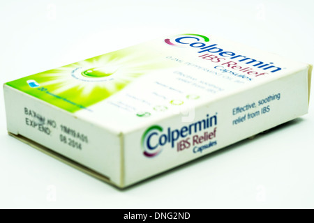 Colpermin tablets ibs relief box irritable bowl symptoms cut out white ...