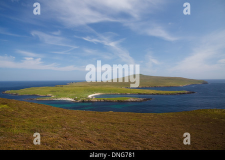 The island Nature Reserve of Noss from the Isle of Bressay, Shetland ...