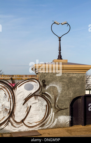 Hackney Wick, White Post Lane bridge over the Lea Navigation Canal, in ...