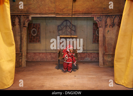 Vintage puppet theater - show - Kasperle Stock Photo - Alamy