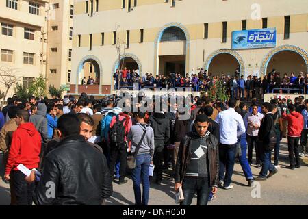 students and main building at Cairo University, Giza, Cairo, Egypt ...