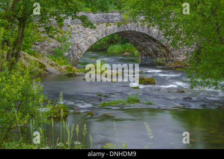The River Brathay flowing under Skelwith Bridge Stock Photo - Alamy