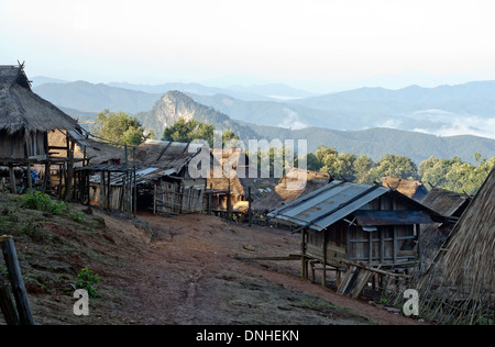 Akha tribe village,Pasad,Muang Sing area,Northern Laos Stock Photo - Alamy