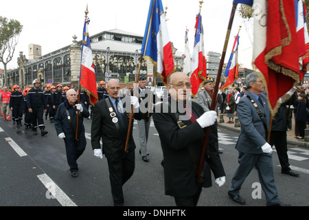 WW2 Remembrance Day parade, Narbonne town centre, Southern France Stock ...