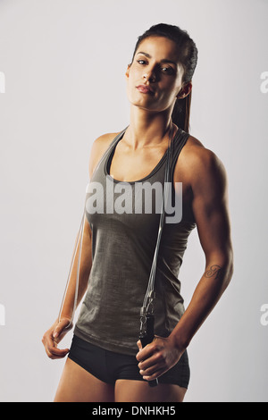 Young beautiful hispanic woman training abs exercise at home Stock ...