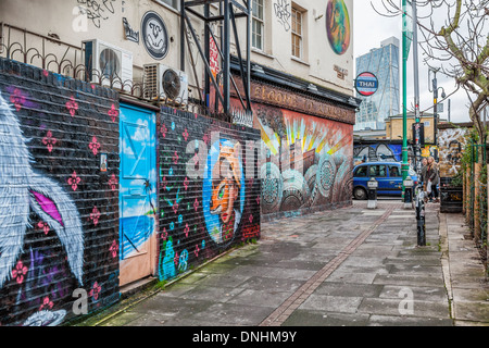 Graffiti Street Art Mural with Fox Stock Photo - Alamy