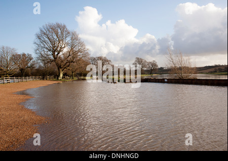 River Rother burst its banks and flooded the cricket pavilion at Bodium ...