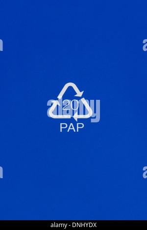 Recycling: A corrugated fiberboard (cardboard) box showing the ...