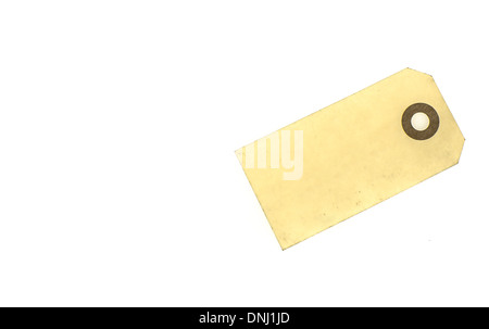 Vintae price tag label isolated on white Stock Photo - Alamy