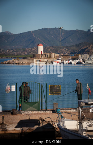 PORT AND LIGHTHOUSE OF ARBATAX, SARDINIA, ITALY Stock Photo - Alamy