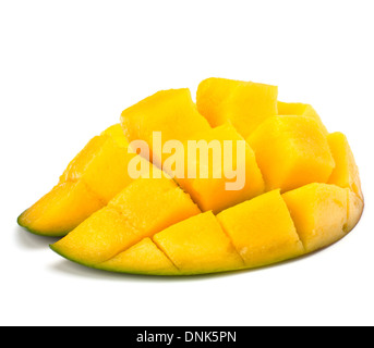Mango sliced part isolated on white background Stock Photo - Alamy