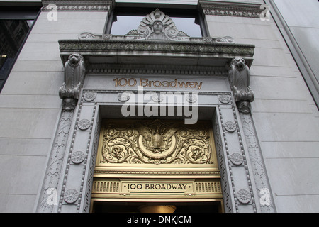 Entrance to 100 Broadway, New York, USA Stock Photo - Alamy