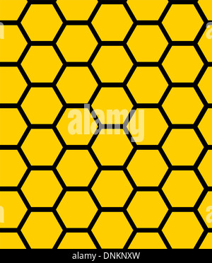 Hexagon pattern spiral background. Black hexagons surrounded by white ...