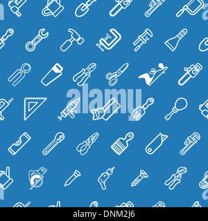 Tools texture - seamless background. DIY and woodworking tools vector ...