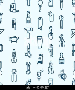 Tools texture - seamless background. DIY and woodworking tools vector ...