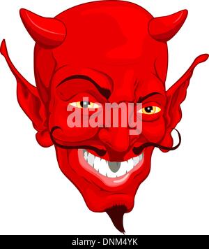 A black and white cartoon style devil face Stock Vector Image & Art - Alamy