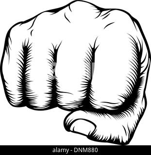 Human hand punching vector illustration Stock Vector Image & Art - Alamy