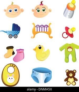 Collection of Boy Objects Vector illustration Stock Vector Image & Art ...