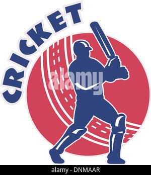 cricket man with bat and ball Stock Vector Image & Art - Alamy