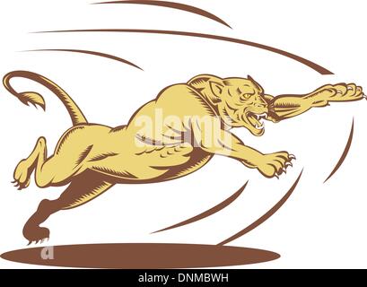 Lion Attacking Vector Illustration Stock Vector Image & Art - Alamy