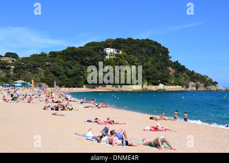 Fenals beach in Lloret de Mar,Costa Brava, Spain Stock Photo - Alamy