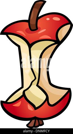 apple core clip art cartoon illustration Stock Vector Image & Art - Alamy