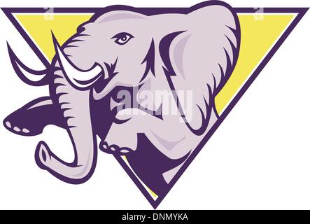 Elephant Prancing Triangle Stock Vector Image & Art - Alamy