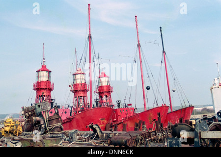 old lightships await their fate in the old john pounds scrapyard in ...