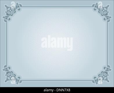 Decorative certificate background in shades of blue Stock Vector Image ...