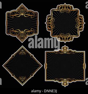 Collection of decorative detailed gold frames Stock Vector Image & Art ...