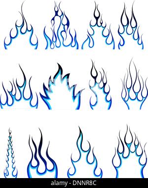 Set of different fire patterns for design use Stock Vector Image & Art ...