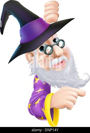 Wizard Pointing Cartoon Character Stock Vector Image & Art - Alamy