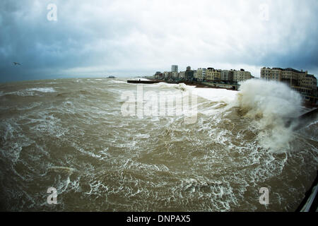 Brighton Spring Tide Surge 3rd January 2014 Stock Photo - Alamy