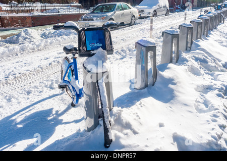 A bike rack in Greenwich Village in New York entitled The Villager ...