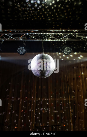 Disco ball, reflective light nightclub rave party clubbing nightlife ...
