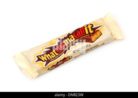 Whatchamacallit candy bar isolated on a white studio background Stock ...
