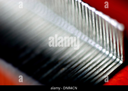 Extreme close up of Staples / Unused staples Stock Photo - Alamy