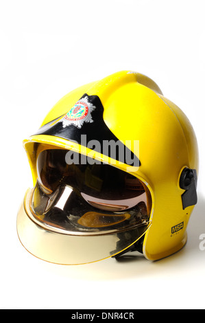Yellow firefighters helmet Stock Photo - Alamy