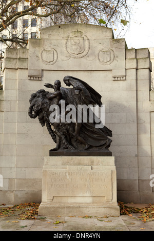 Belgian War Memorial, Embankment, London Stock Photo - Alamy