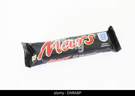 Mars bar on white background Stock Photo - Alamy