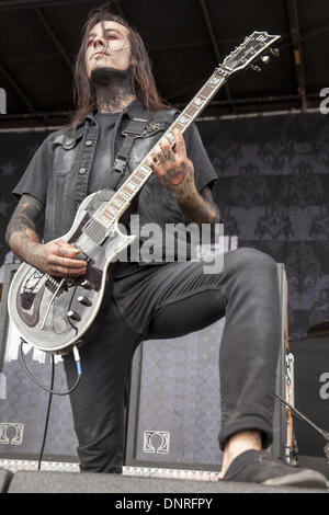 Ricky Olson of Motionless in White performs during Sonic Temple Art and ...