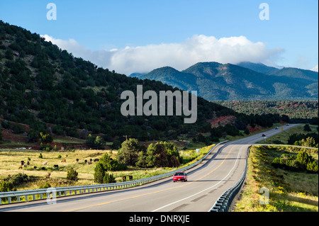 Clearing skies after soaking rains, Highway 115 south of Colorado ...