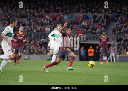 Barcelona, Spain. 05th Jan, 2014. Alba during the Spanish La Liga game ...