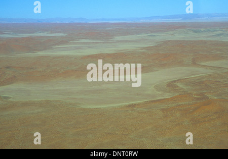 Aerial view of dunes, south of Kuiseb river, Namib-Naukluft NP, Namibia ...