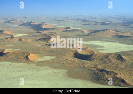 Aerial view of dunes, south of Kuiseb river, Namib-Naukluft NP, Namibia ...