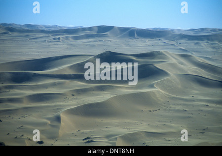 Aerial view of dunes, south of Kuiseb river, Namib-Naukluft NP, Namibia ...